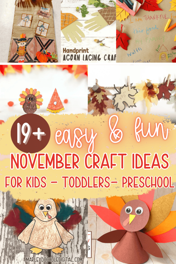 31+ Easy November Crafts for Kids - Marley Doodle Digital
