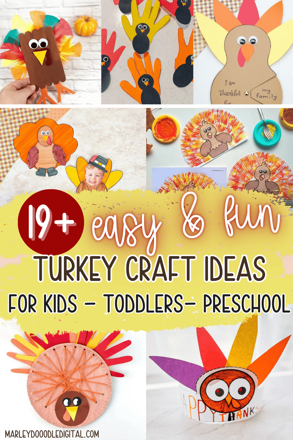 21+ Easy Turkey Crafts for Kids (Perfect for Thanksgiving!) - Marley ...