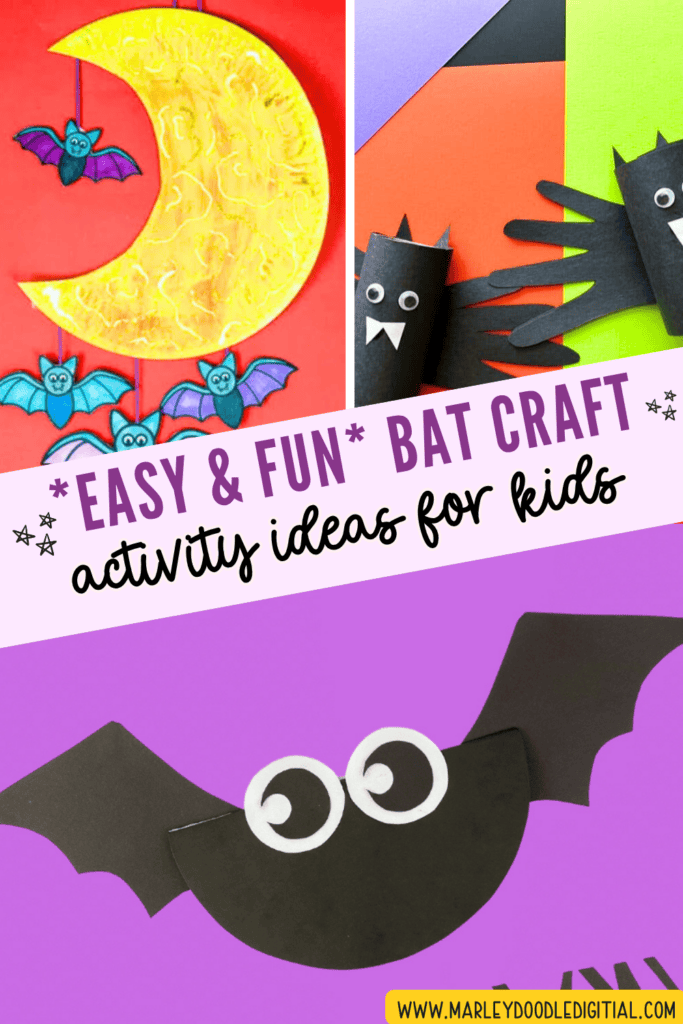19+ *Easy* DIY Halloween Bat Crafts for Kids - Marley Doodle Digital