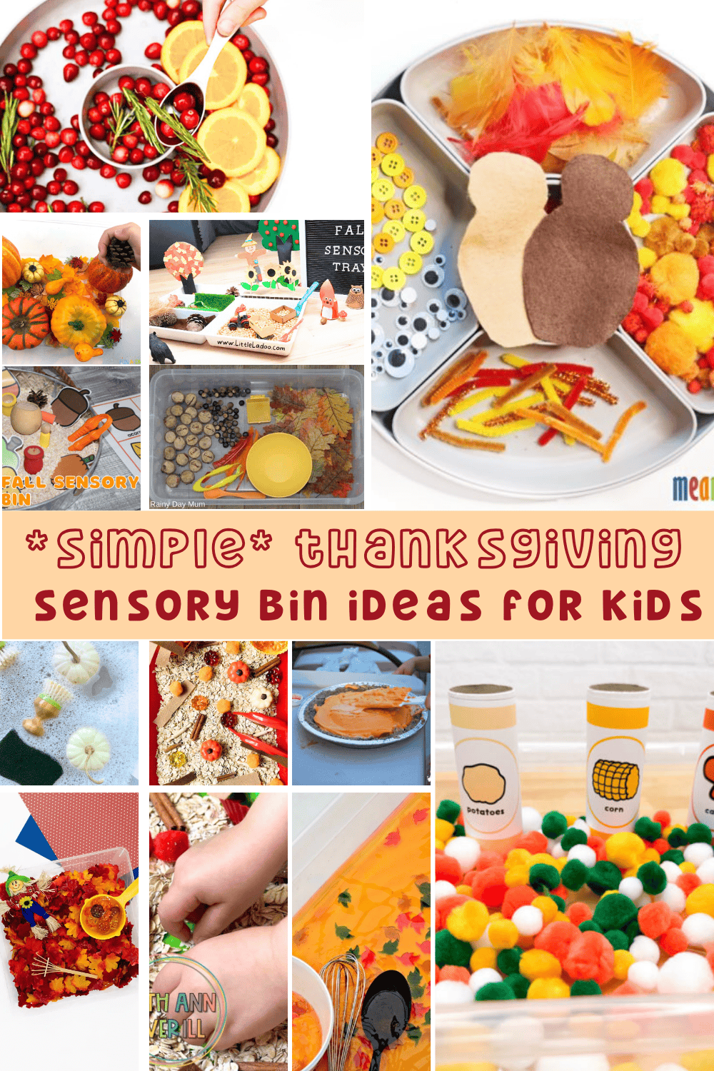 20+ Easy DIY Thanksgiving Sensory Bin Ideas (Great for Preschool ...