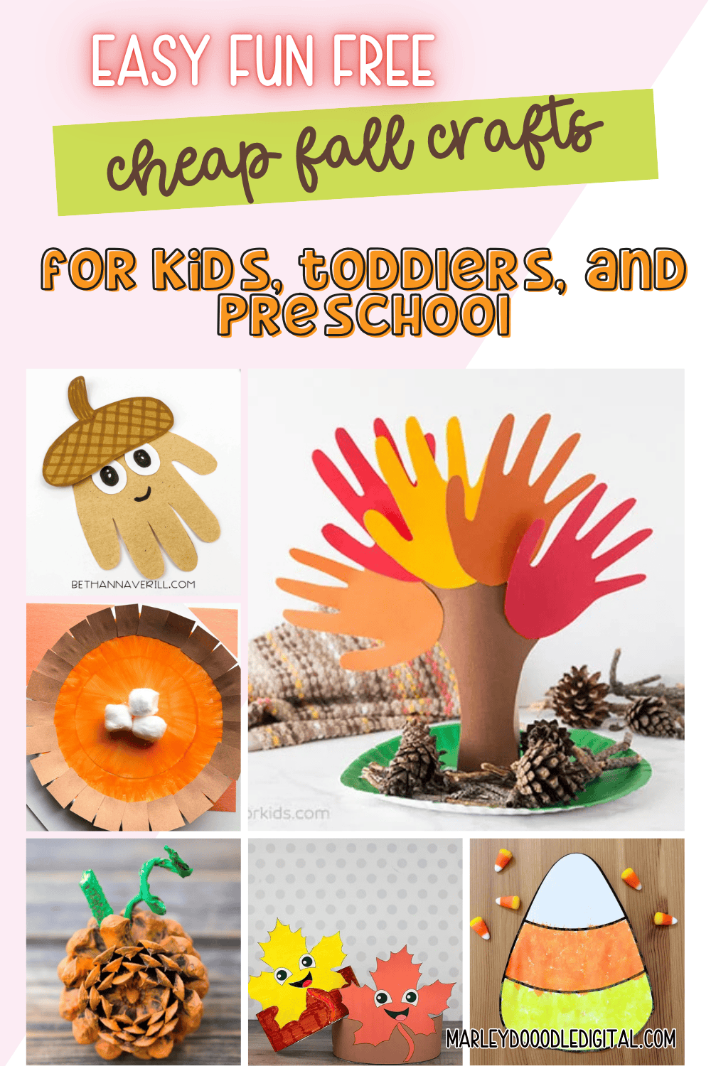 26+ *Cheap* & Easy Fall Crafts for Kids - Marley Doodle Digital