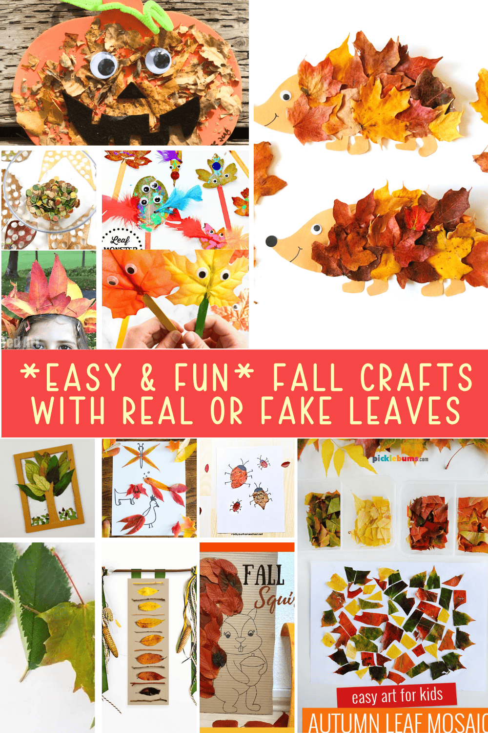 19+ Fall Leaf Crafts (Real or Fake Leaves!) - Marley Doodle Digital
