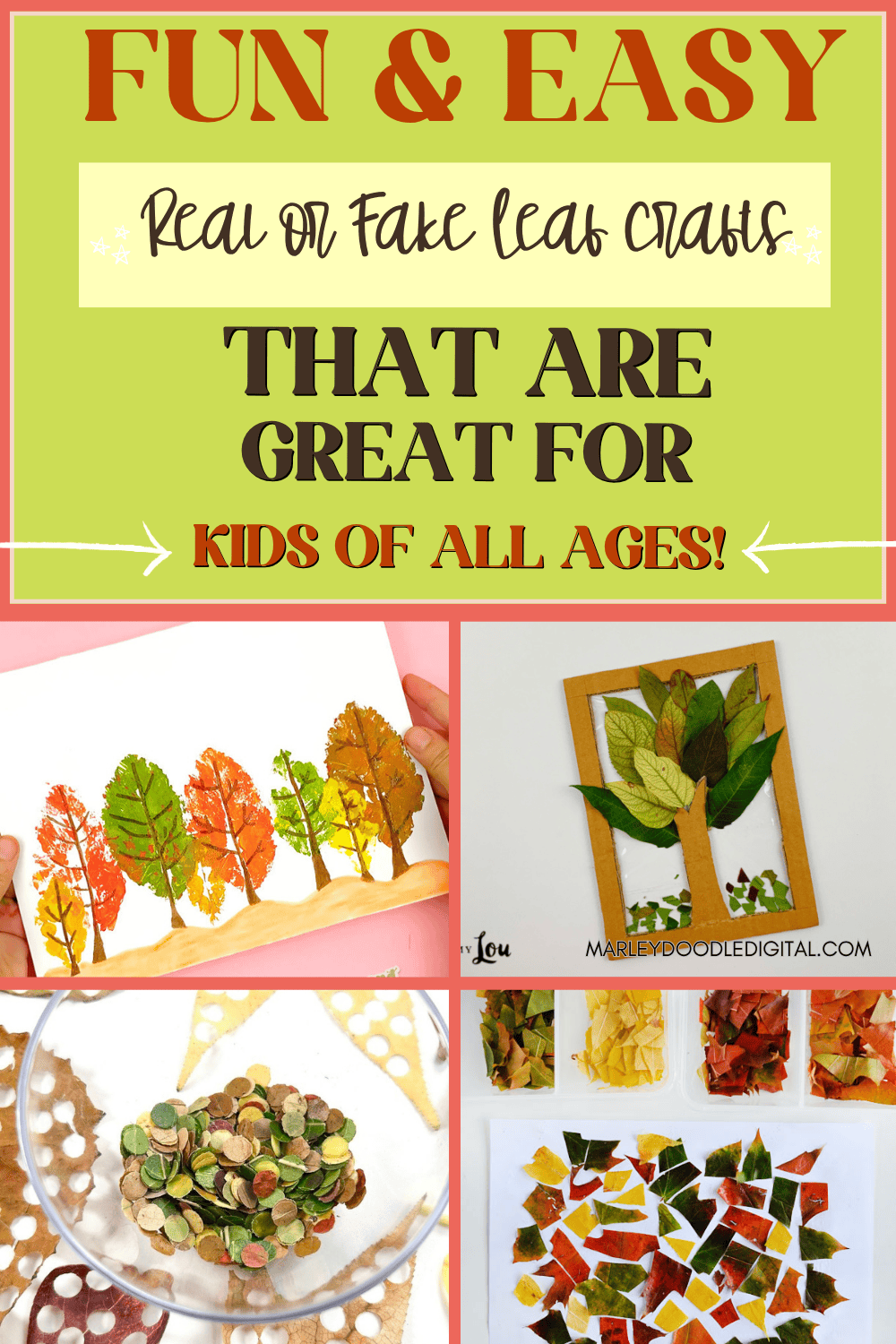 19+ Fall Leaf Crafts (Real or Fake Leaves!) - Marley Doodle Digital