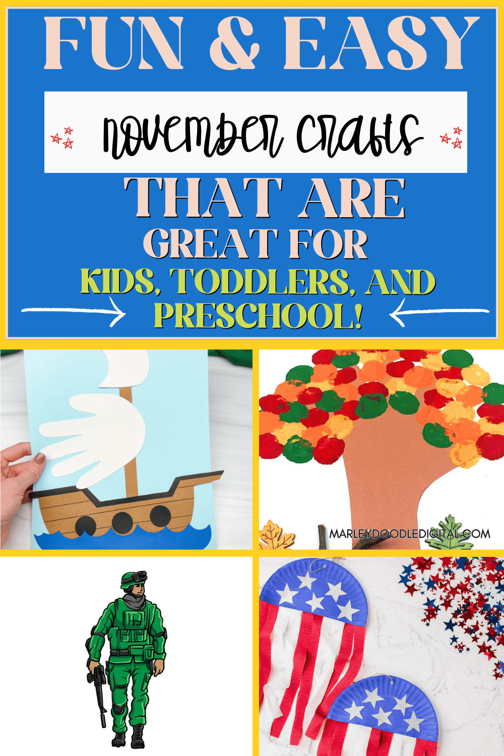 31+ Easy November Crafts for Kids - Marley Doodle Digital