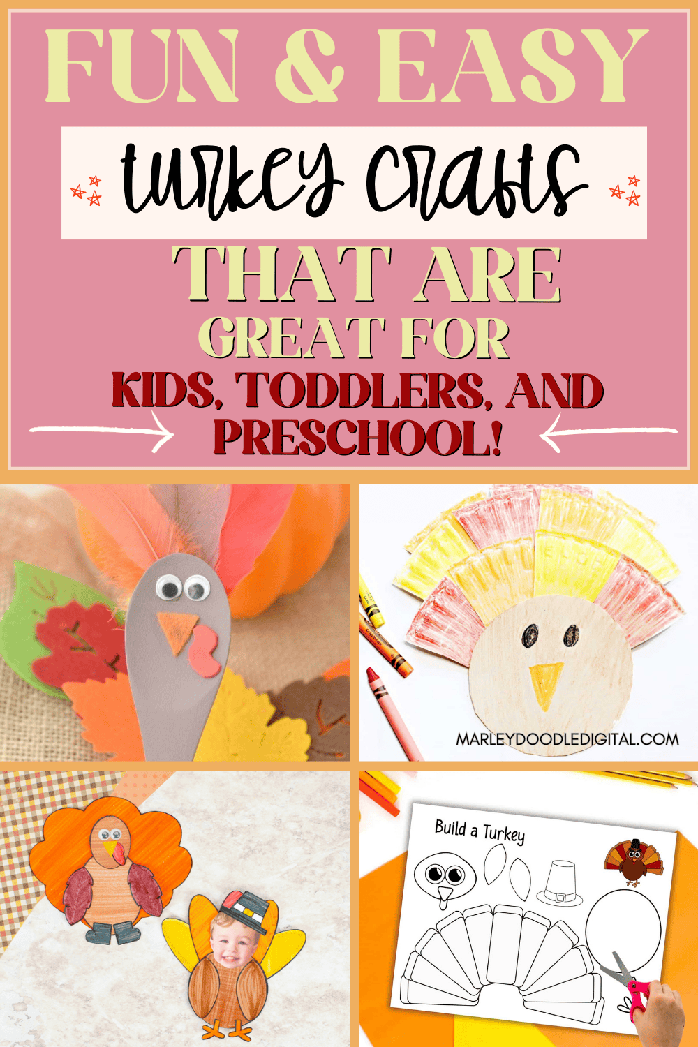 21+ Easy Turkey Crafts for Kids (Perfect for Thanksgiving!) - Marley ...
