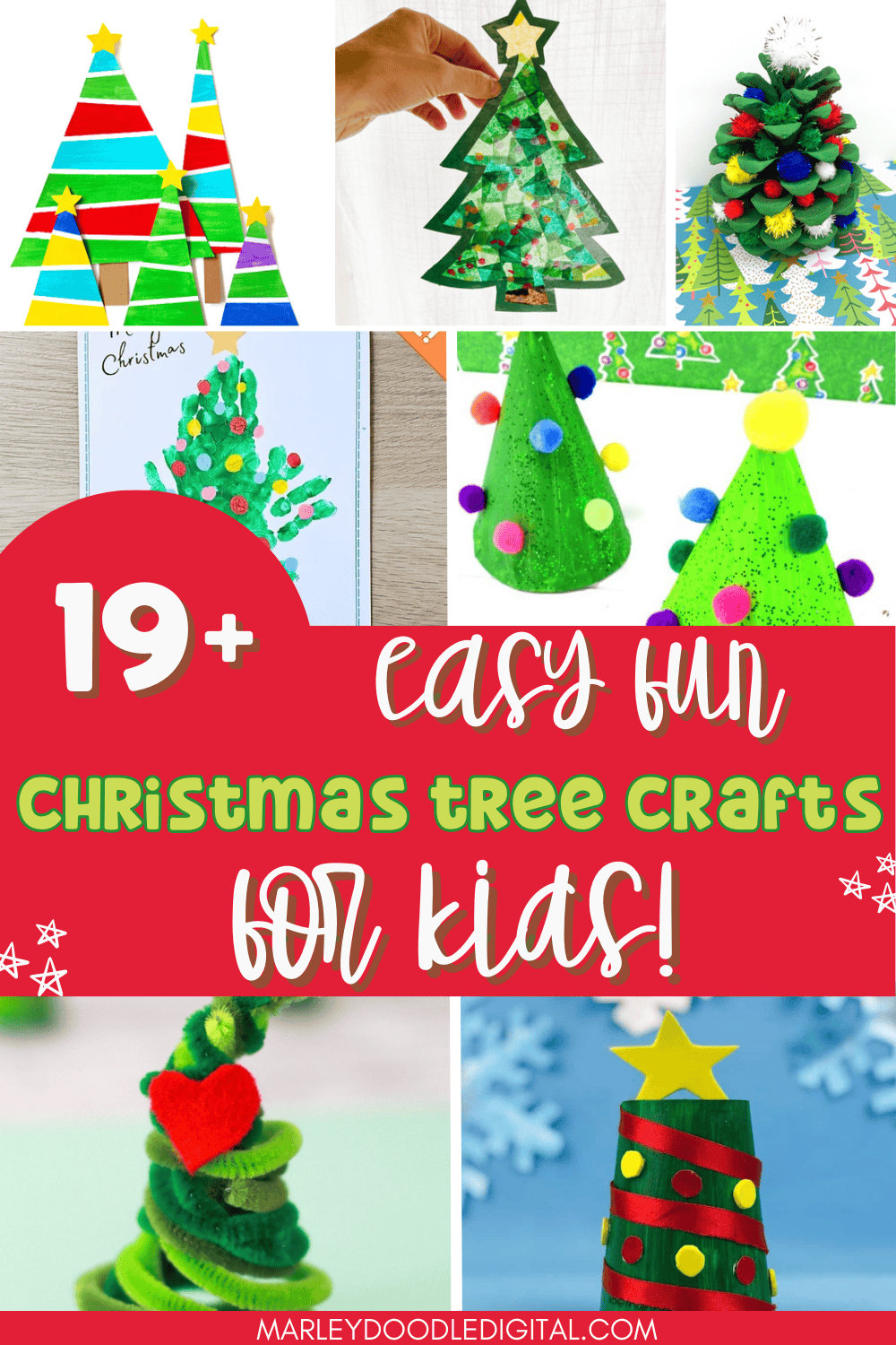 19+ *Festive* Christmas Tree Crafts for Kids - Marley Doodle Digital
