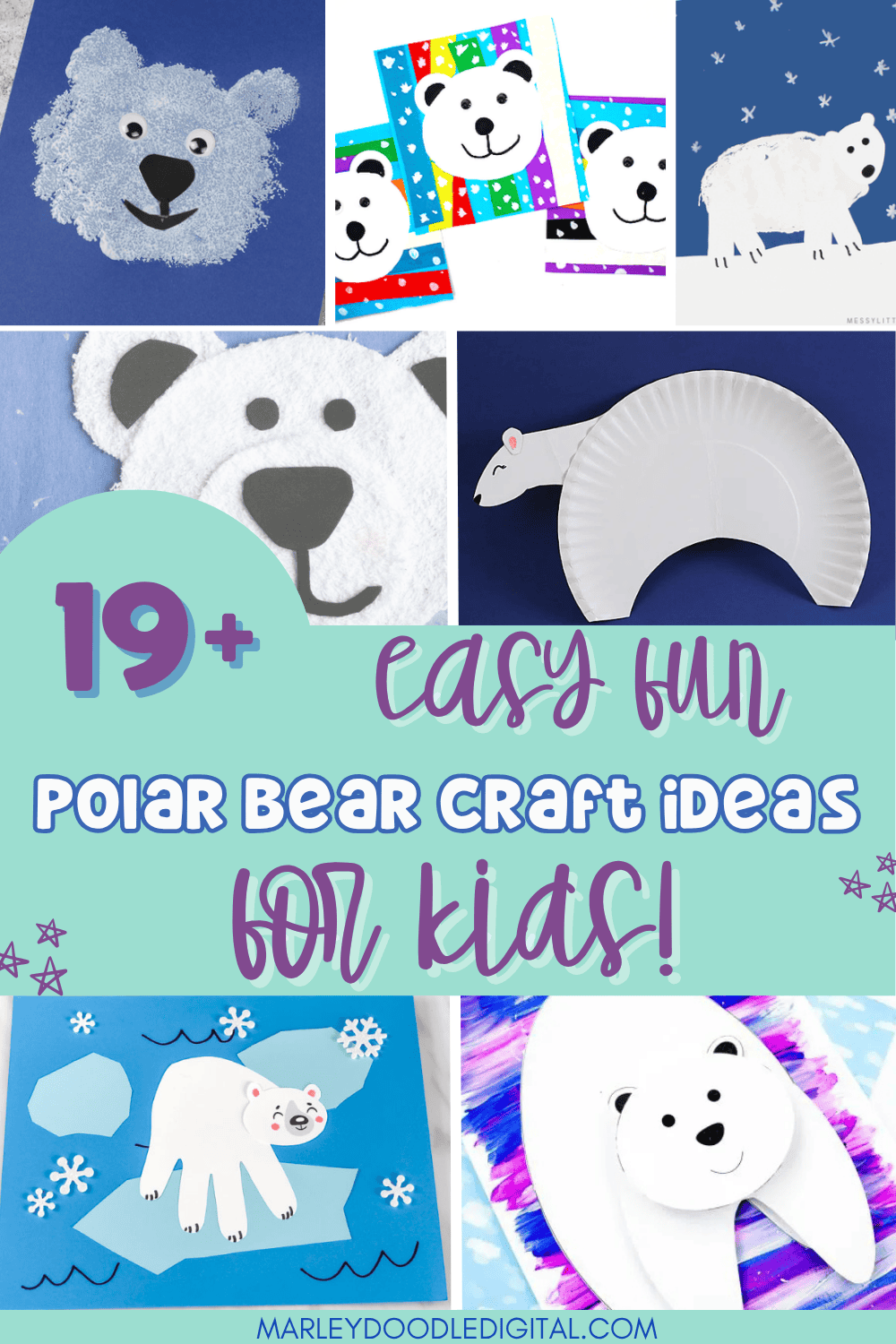 19+ Easy Polar Bear Crafts for Kids, Toddlers, and Preschool - Marley ...