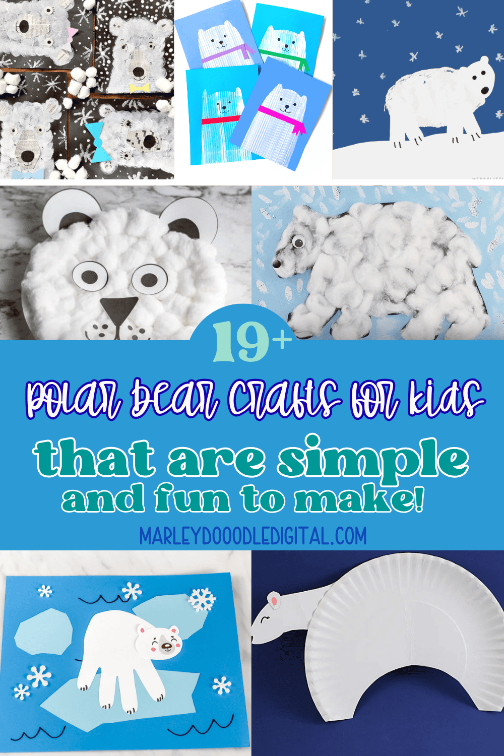 19+ Easy Polar Bear Crafts for Kids, Toddlers, and Preschool - Marley ...