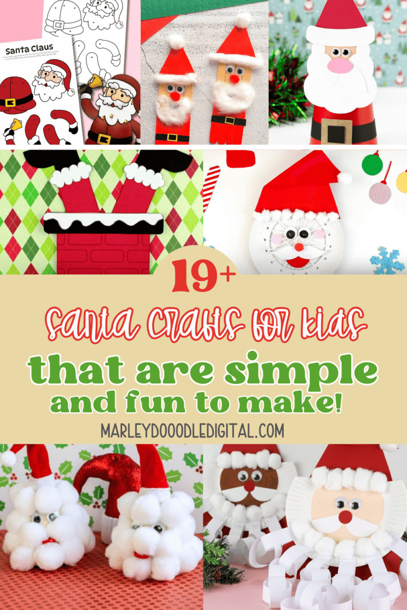 19+ Santa Crafts for Kids That Are *Full* of Christmas Cheer - Marley ...