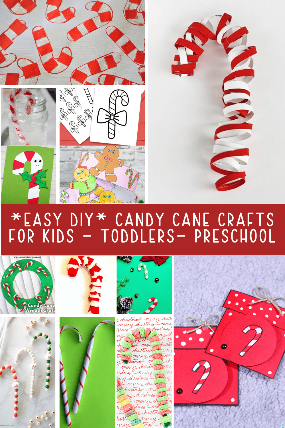 19+ Quick and Easy Candy Cane Crafts for Holiday Fun (Kids, Toddlers ...