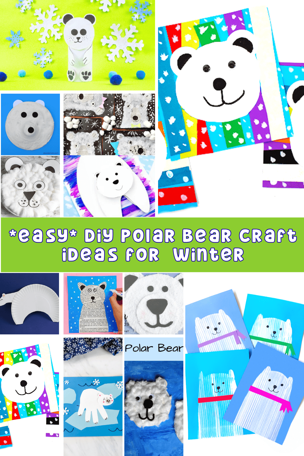 19+ Easy Polar Bear Crafts for Kids, Toddlers, and Preschool - Marley ...