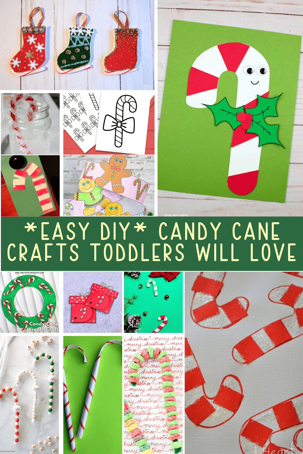 19+ Quick and Easy Candy Cane Crafts for Holiday Fun (Kids, Toddlers ...