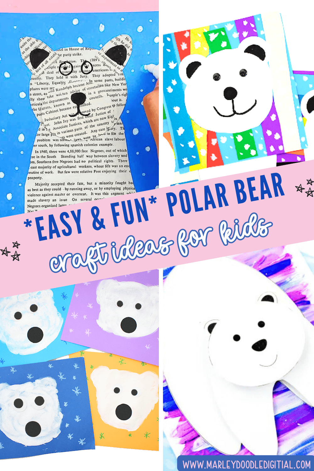 19+ Easy Polar Bear Crafts for Kids, Toddlers, and Preschool - Marley ...
