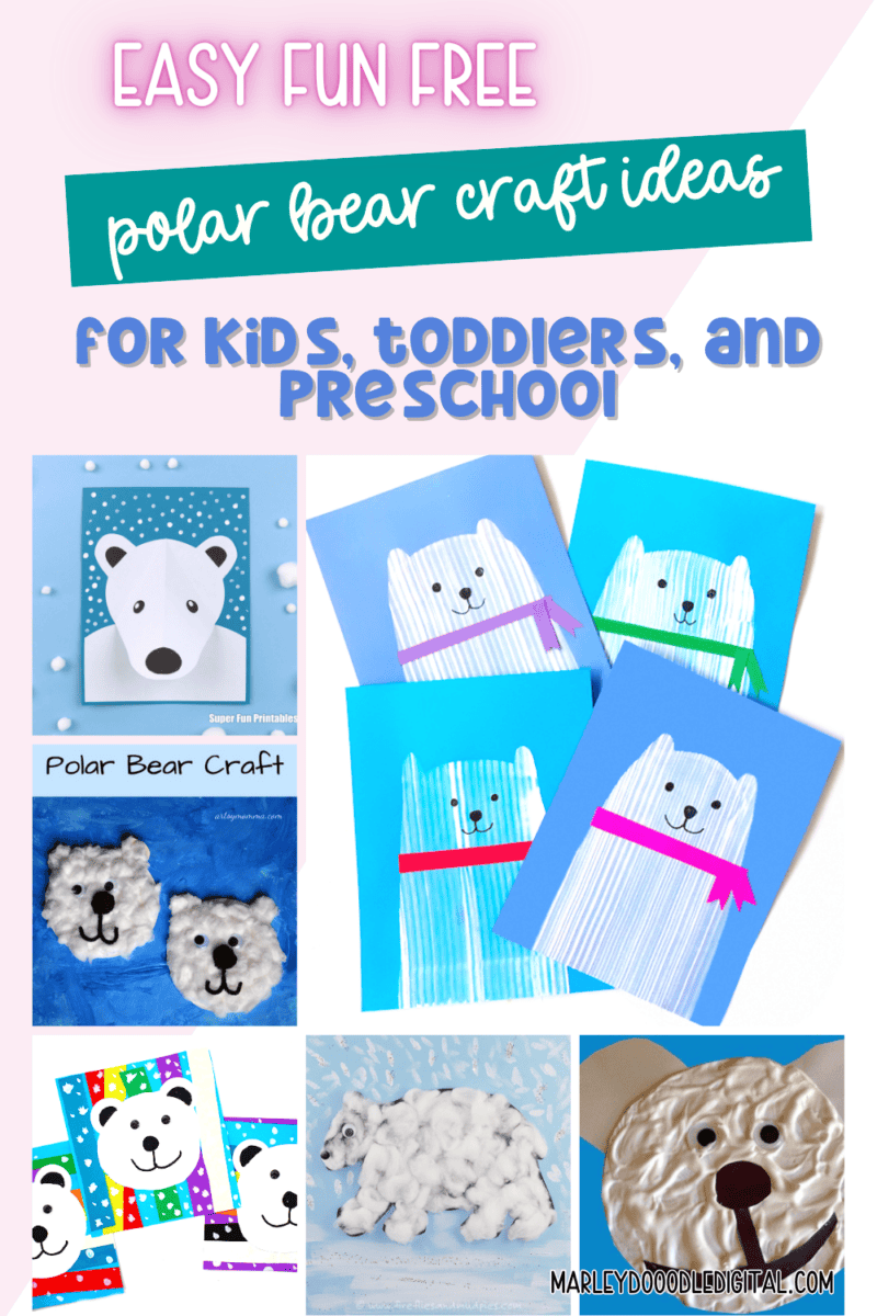 19+ Easy Polar Bear Crafts for Kids, Toddlers, and Preschool - Marley ...