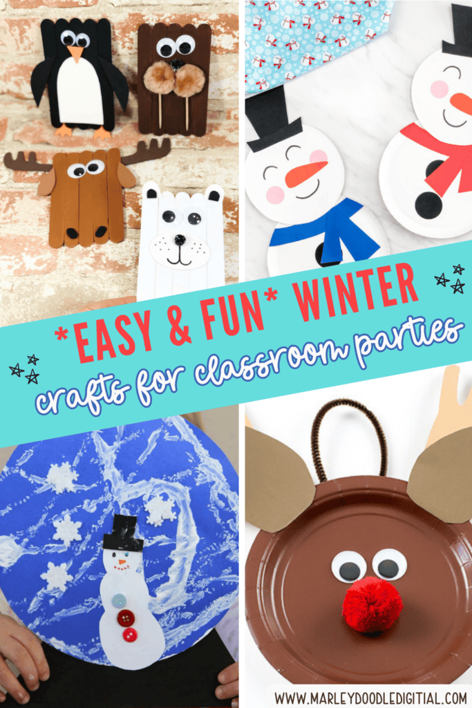 19+ Fun & Easy Winter Crafts for Classroom Parties - Marley Doodle Digital