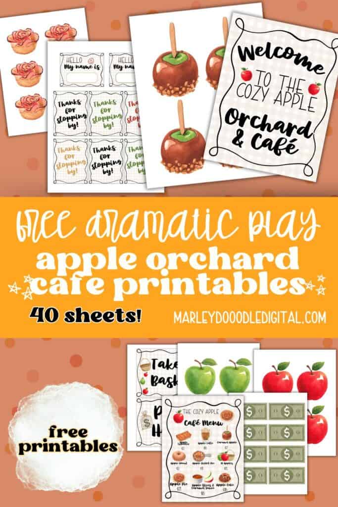 39+ *Free* Apple Orchard Cafe Dramatic Play Printables - Marley Doodle ...