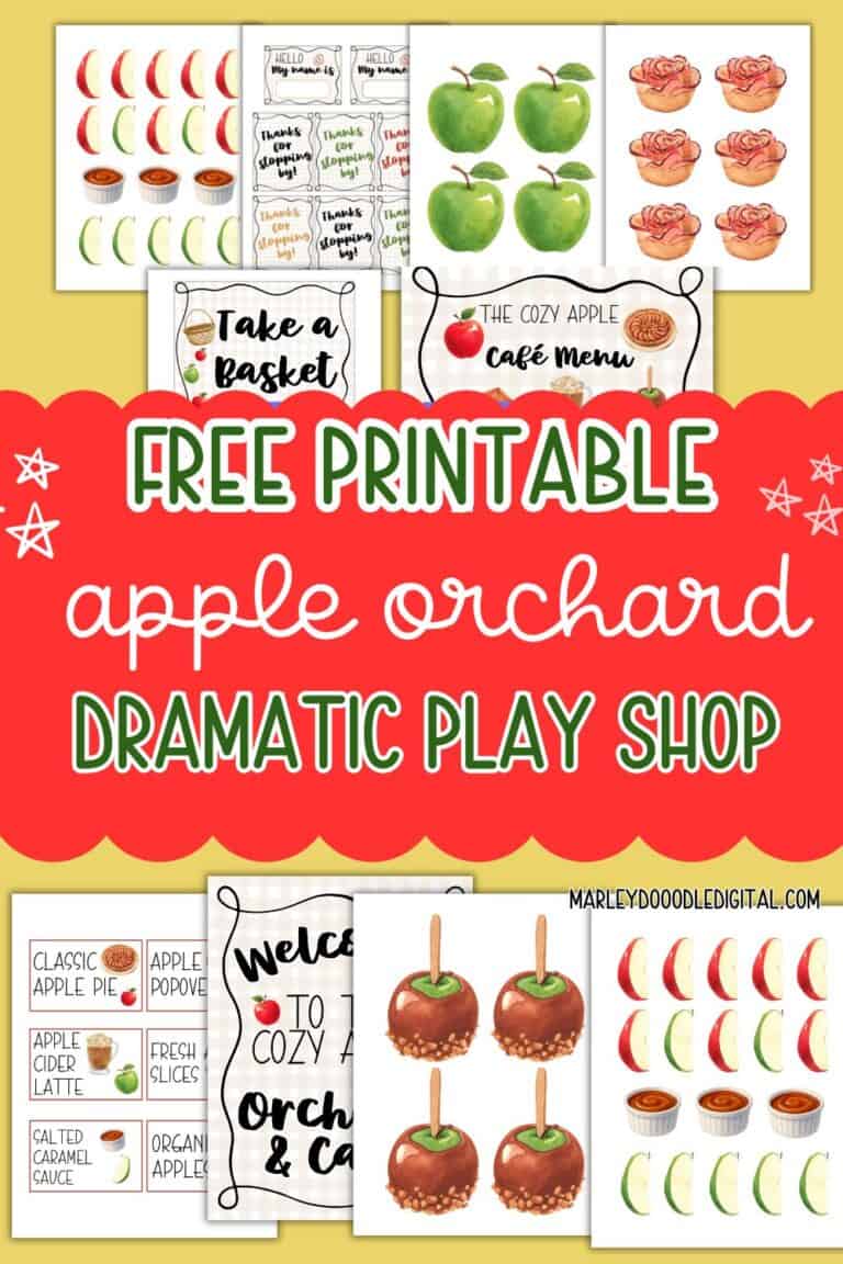39+ *Free* Apple Orchard Cafe Dramatic Play Printables - Marley Doodle ...
