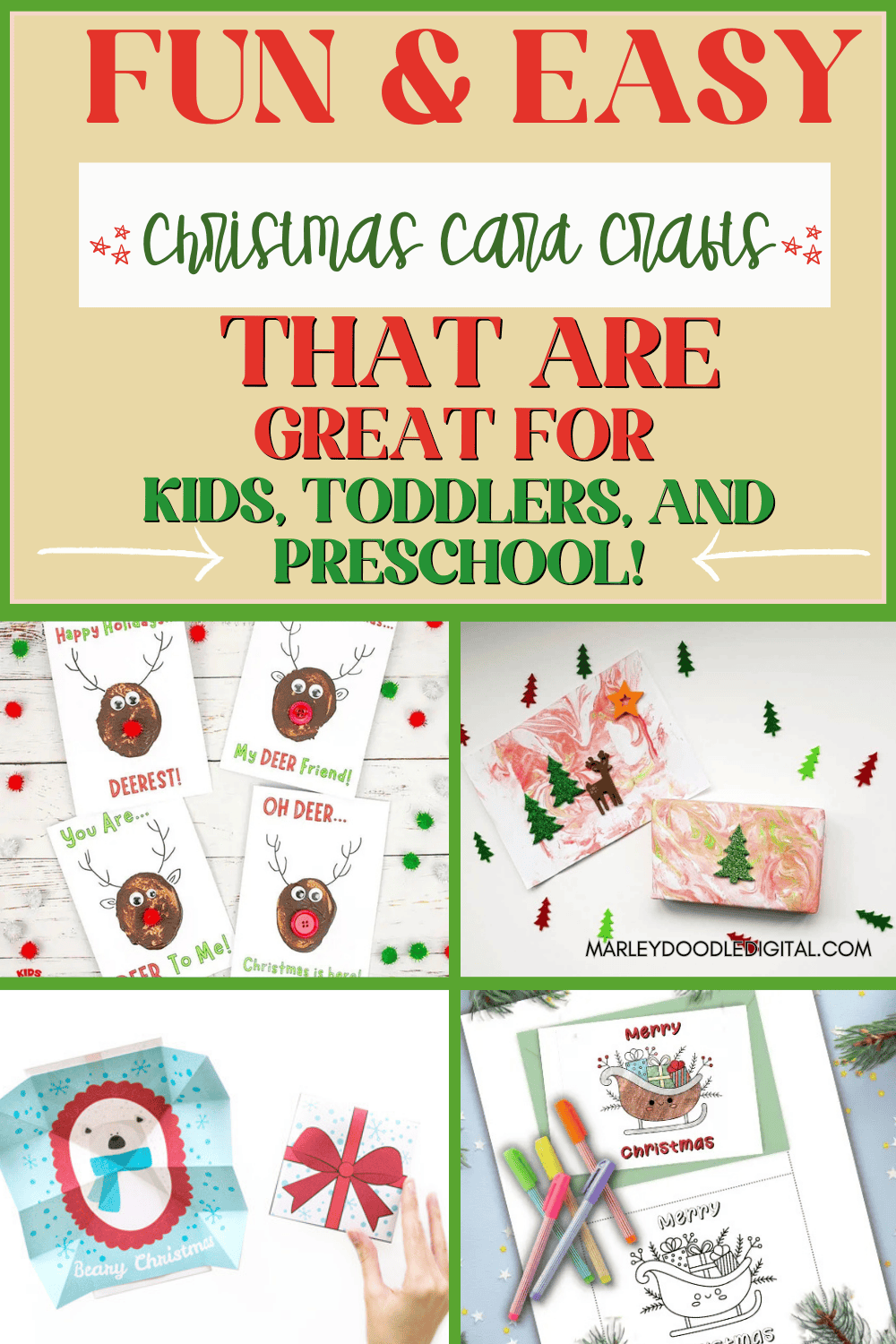 19+ Christmas Card Crafts for Kids to Make This Holiday Season ...