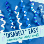 DIY Pipe Cleaner Icicles (Easy Winter Craft) - Marley Doodle Digital