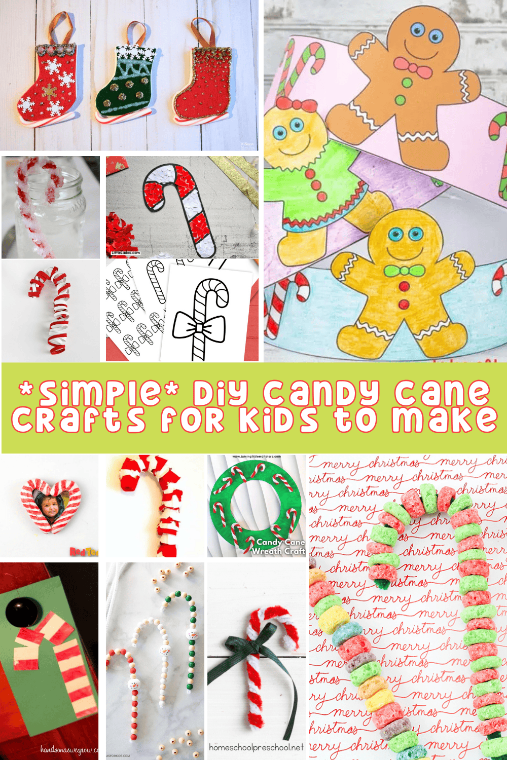19+ Quick and Easy Candy Cane Crafts for Holiday Fun (Kids, Toddlers ...