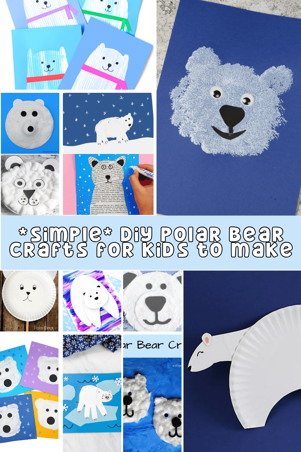 19+ Easy Polar Bear Crafts for Kids, Toddlers, and Preschool - Marley ...