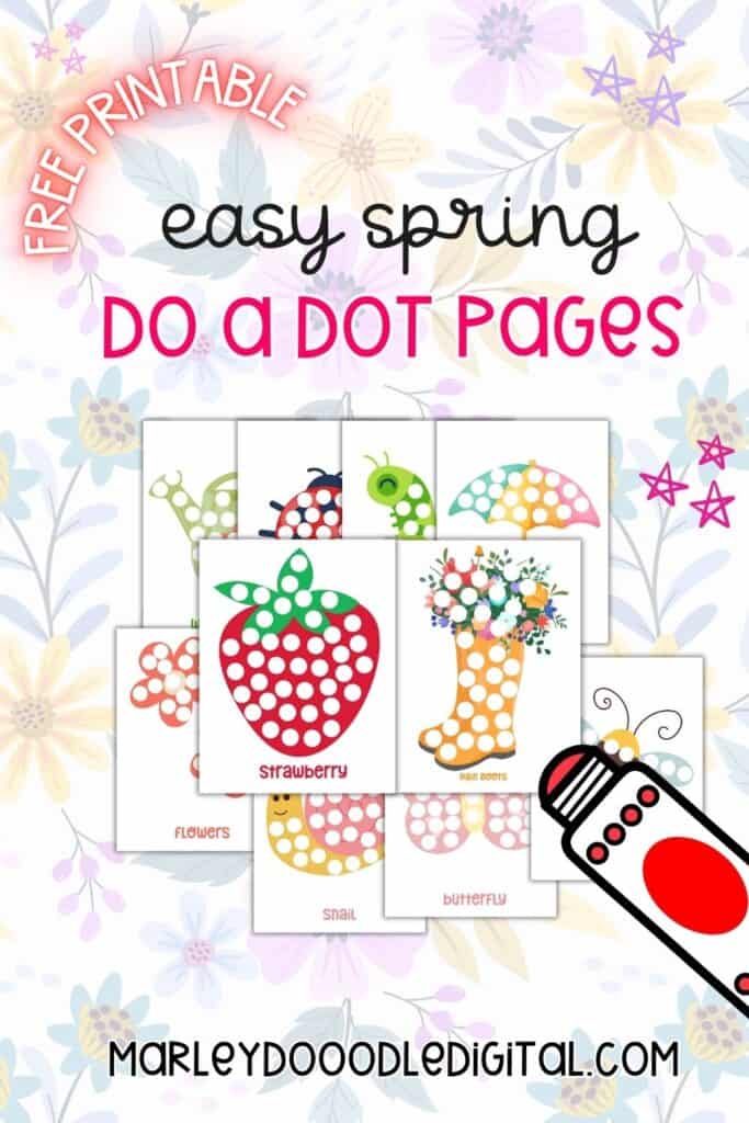 10 Cute & Free Spring Dot Marker Printables - Marley Doodle Digital