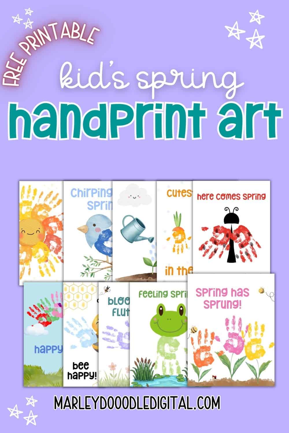 10 Free Adorable Spring Handprint Art Printables (Great for Toddlers ...