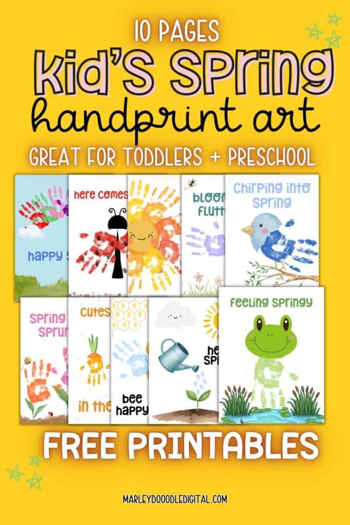 10 Free Adorable Spring Handprint Art Printables (Great for Toddlers ...