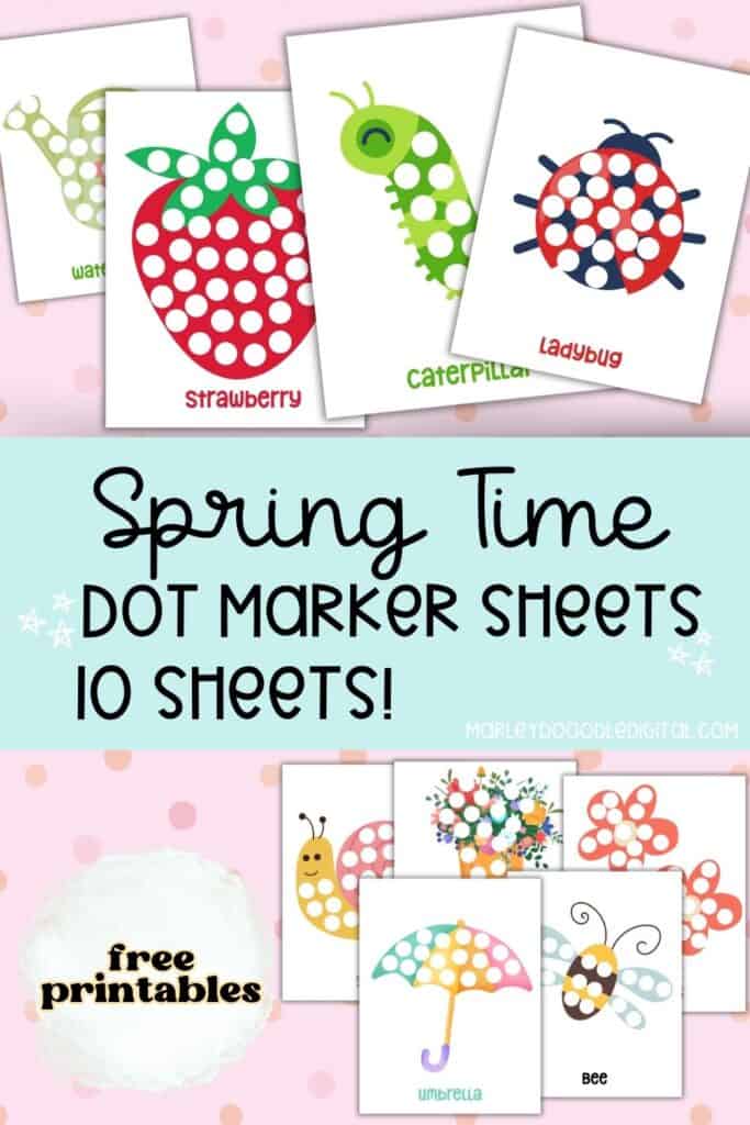 10 Cute & Free Spring Dot Marker Printables - Marley Doodle Digital