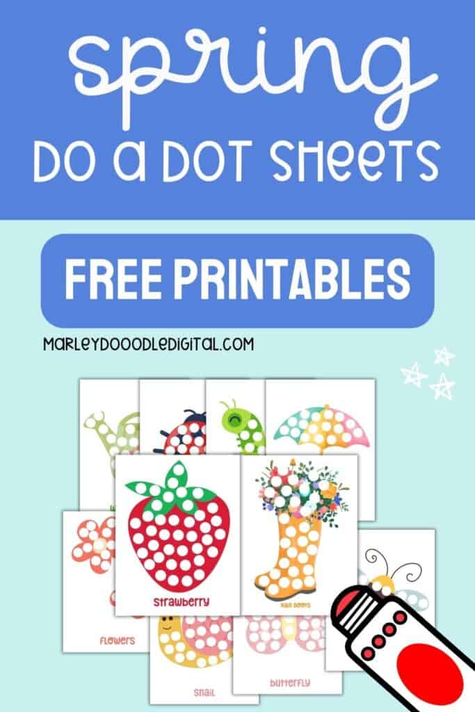 10 Cute & Free Spring Dot Marker Printables - Marley Doodle Digital