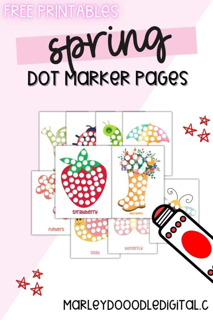 10 Cute & Free Spring Dot Marker Printables - Marley Doodle Digital