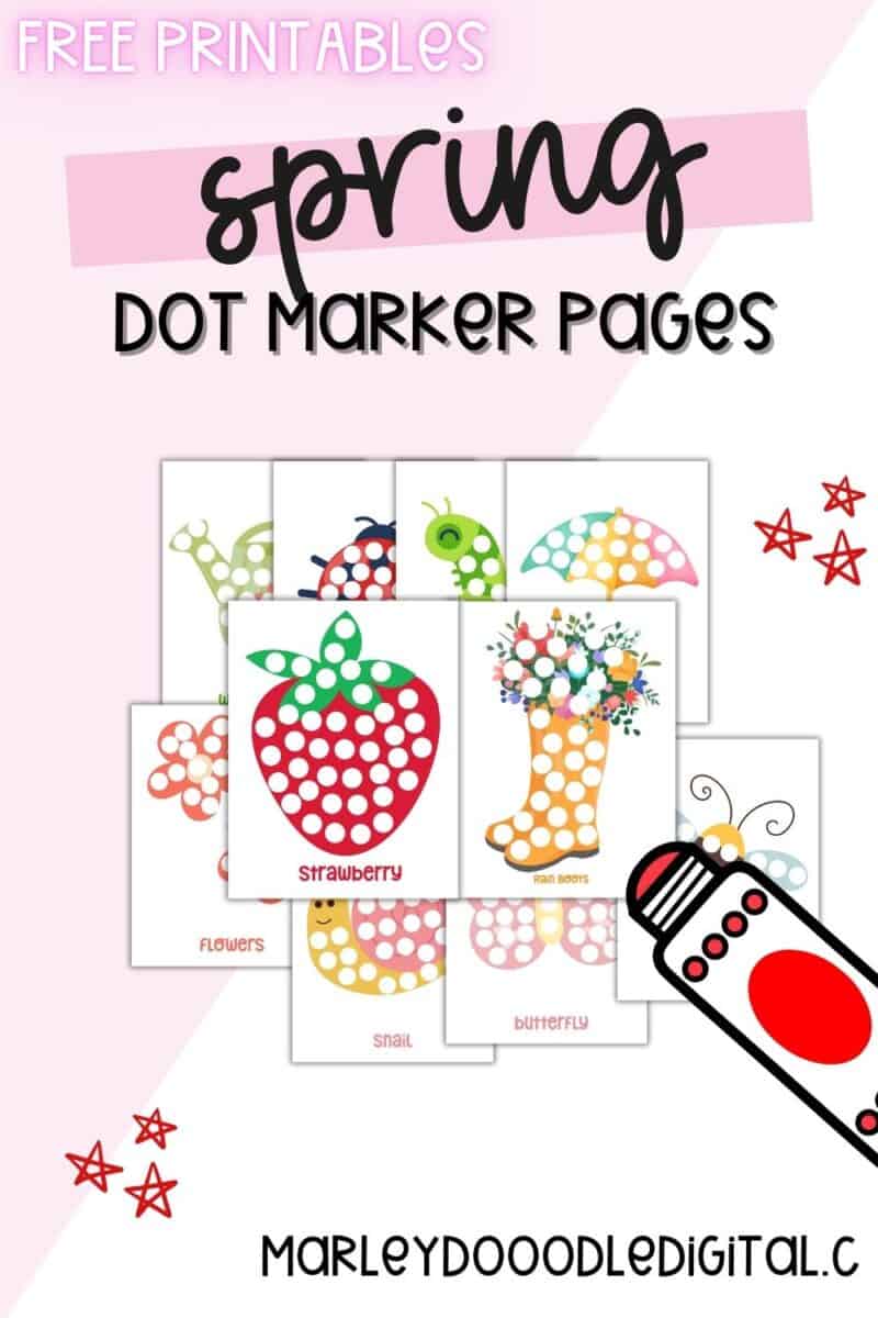 10 Cute & Free Spring Dot Marker Printables - Marley Doodle Digital