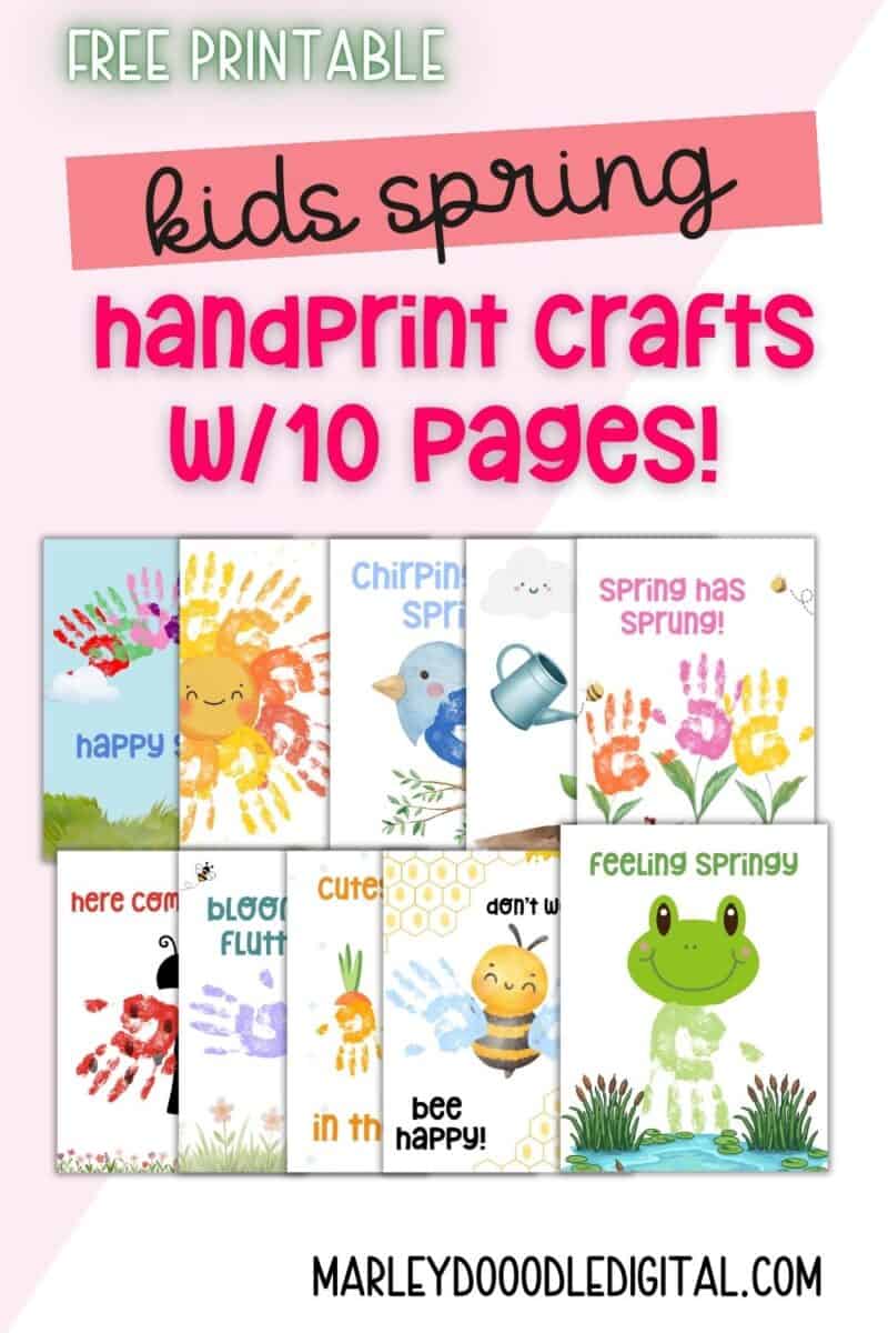 10 Free Adorable Spring Handprint Art Printables (Great for Toddlers ...