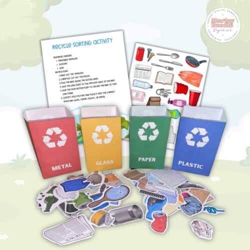 Earth Day Recycling Activity (Free Printable Sorting Game) - Marley ...