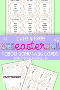Free Printable Easter Taboo Game (36 Cards Included!) - Marley Doodle ...