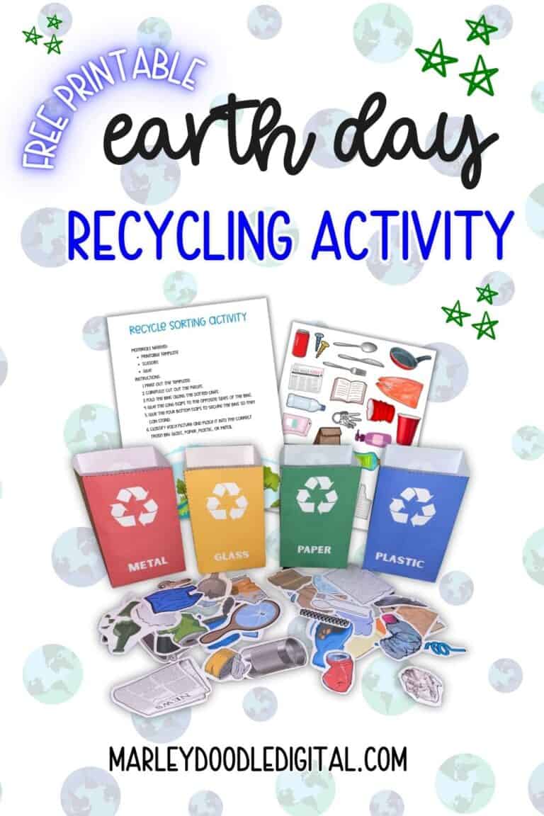 Earth Day Recycling Activity (Free Printable Sorting Game) - Marley ...