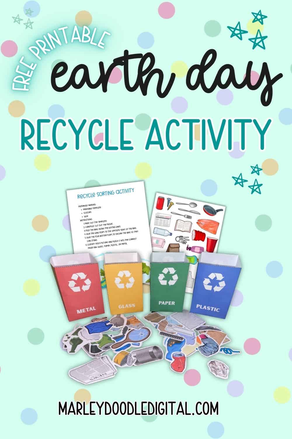 Earth Day Recycling Activity (Free Printable Sorting Game) - Marley ...