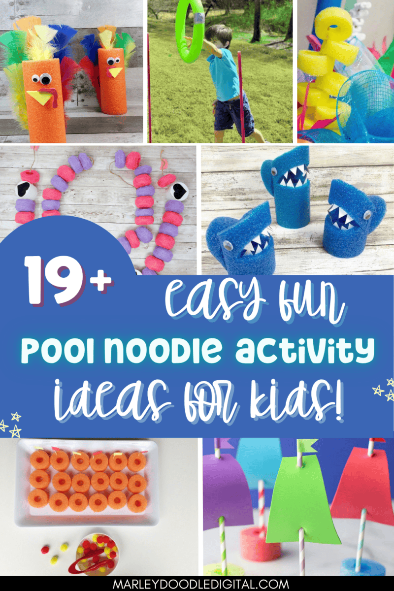 19+ *Easy* Pool Noodle Crafts and Activities for Kids - Marley Doodle ...