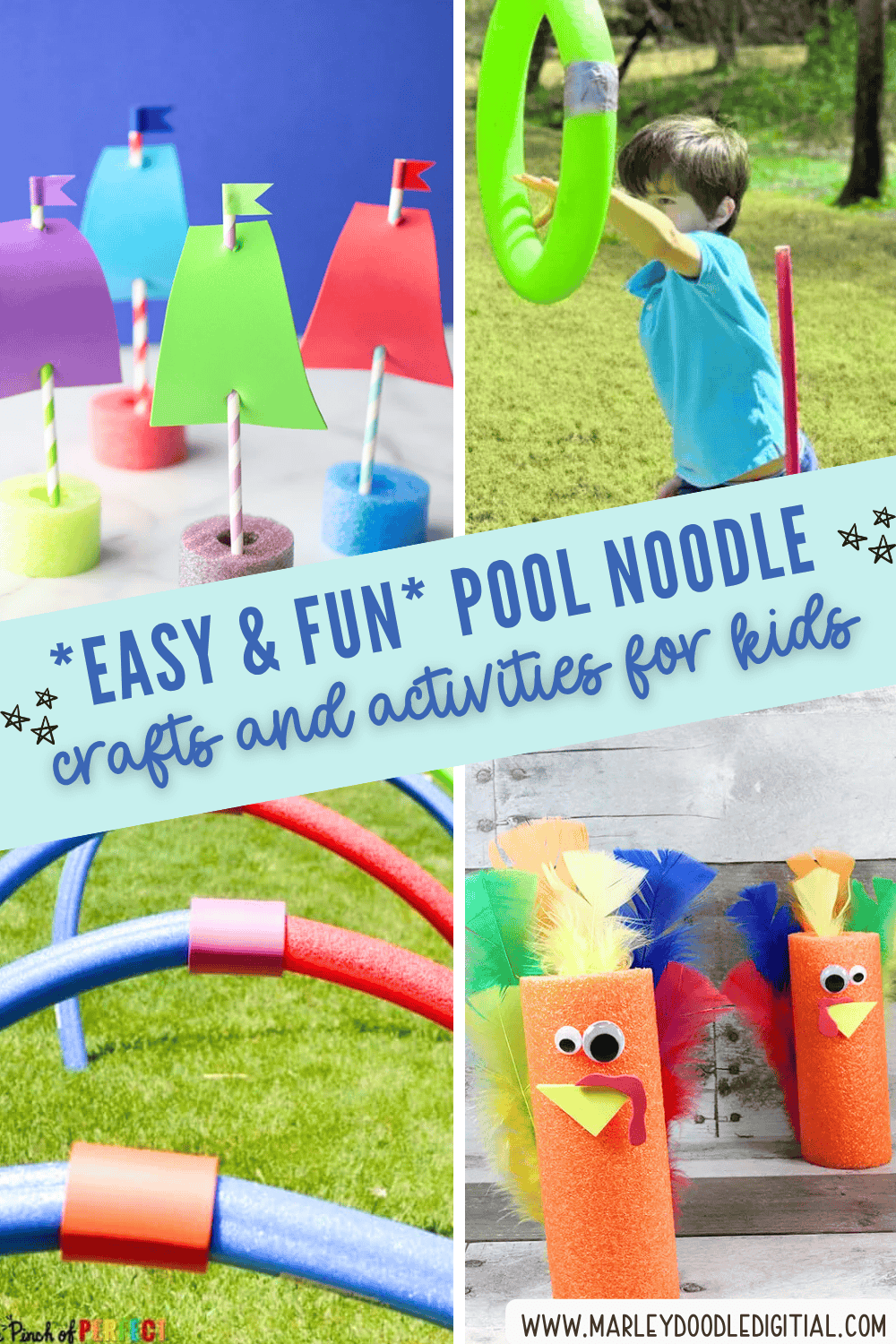19+ *Easy* Pool Noodle Crafts and Activities for Kids - Marley Doodle ...