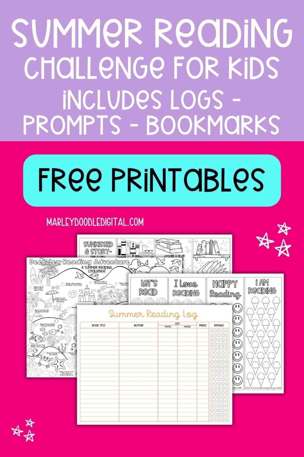 Free Summer Reading Challenge for Kids (with Reading Log & Coloring ...