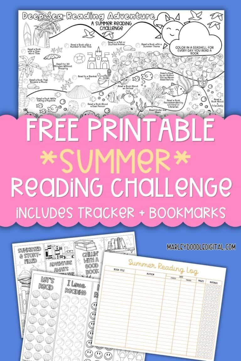Free Summer Reading Challenge for Kids (with Reading Log & Coloring ...