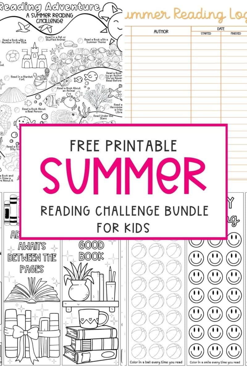 Free Summer Reading Challenge for Kids (with Reading Log & Coloring ...