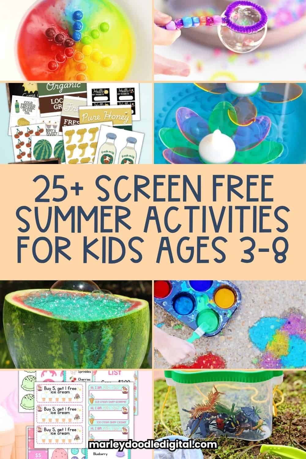 25+ Fun Screen Free Summer Activities for Kids - Marley Doodle Digital