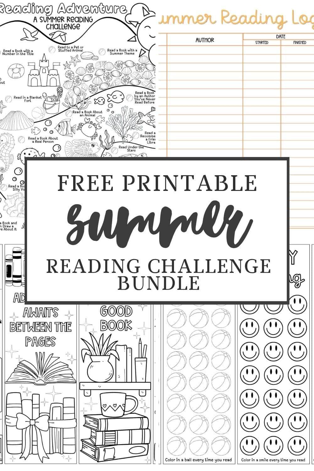 Free Summer Reading Challenge for Kids (with Reading Log & Coloring ...