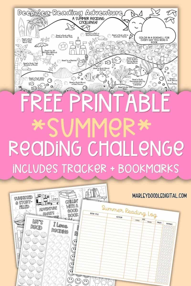 Free Summer Reading Challenge for Kids (with Reading Log & Coloring ...