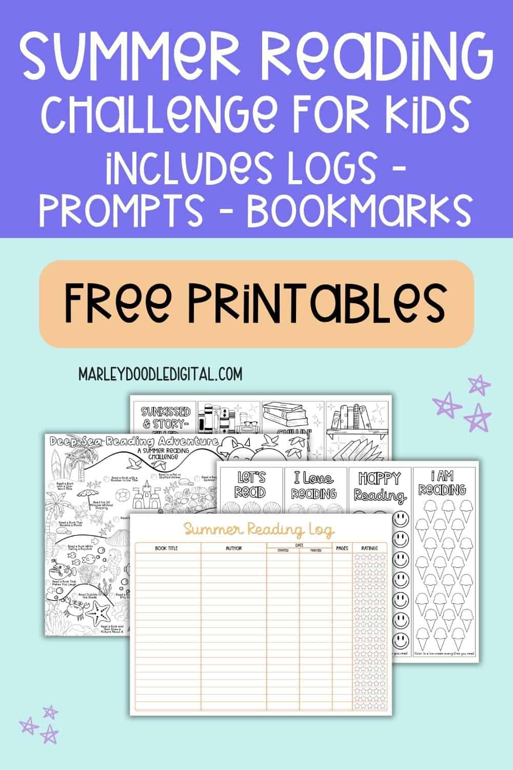 Free Summer Reading Challenge for Kids (with Reading Log & Coloring ...