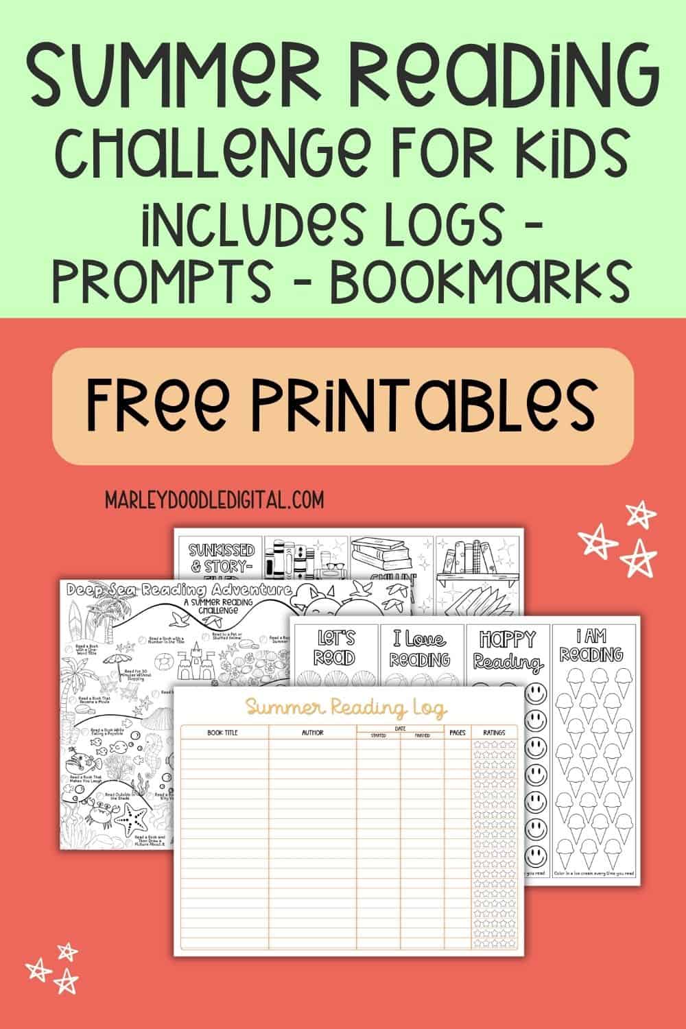 Free Summer Reading Challenge for Kids (with Reading Log & Coloring ...